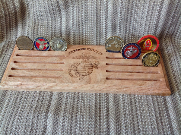Semper Fidelis USMC EGA Coin Display – Larry's Woodworkin'